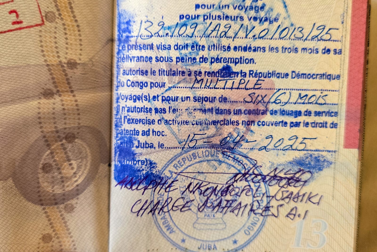 Visado de Congo turístico (RDC) y DGM de Kinshasa